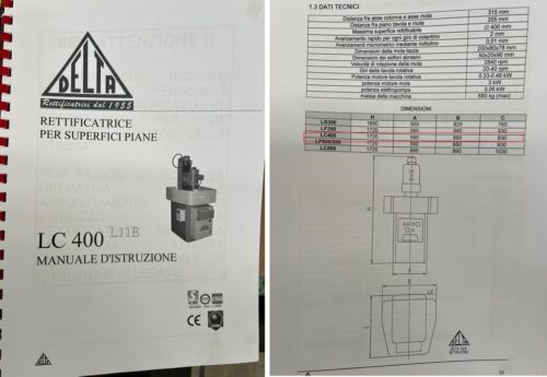 Lapidello tavola rotante DELTA LC 400 usato REVISIONATO
